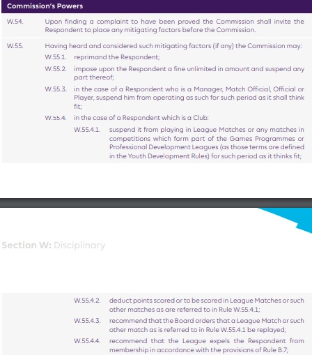 W Commissions powers